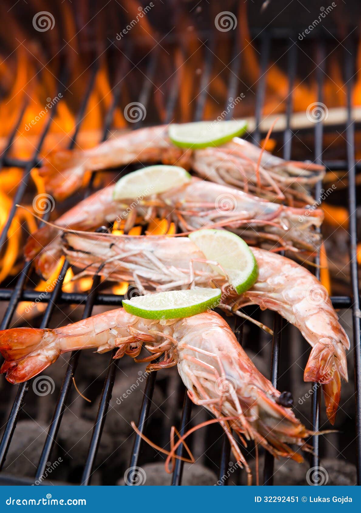 Grilled prawns stock image. Image of tasty, grilled, gourmet - 32292451