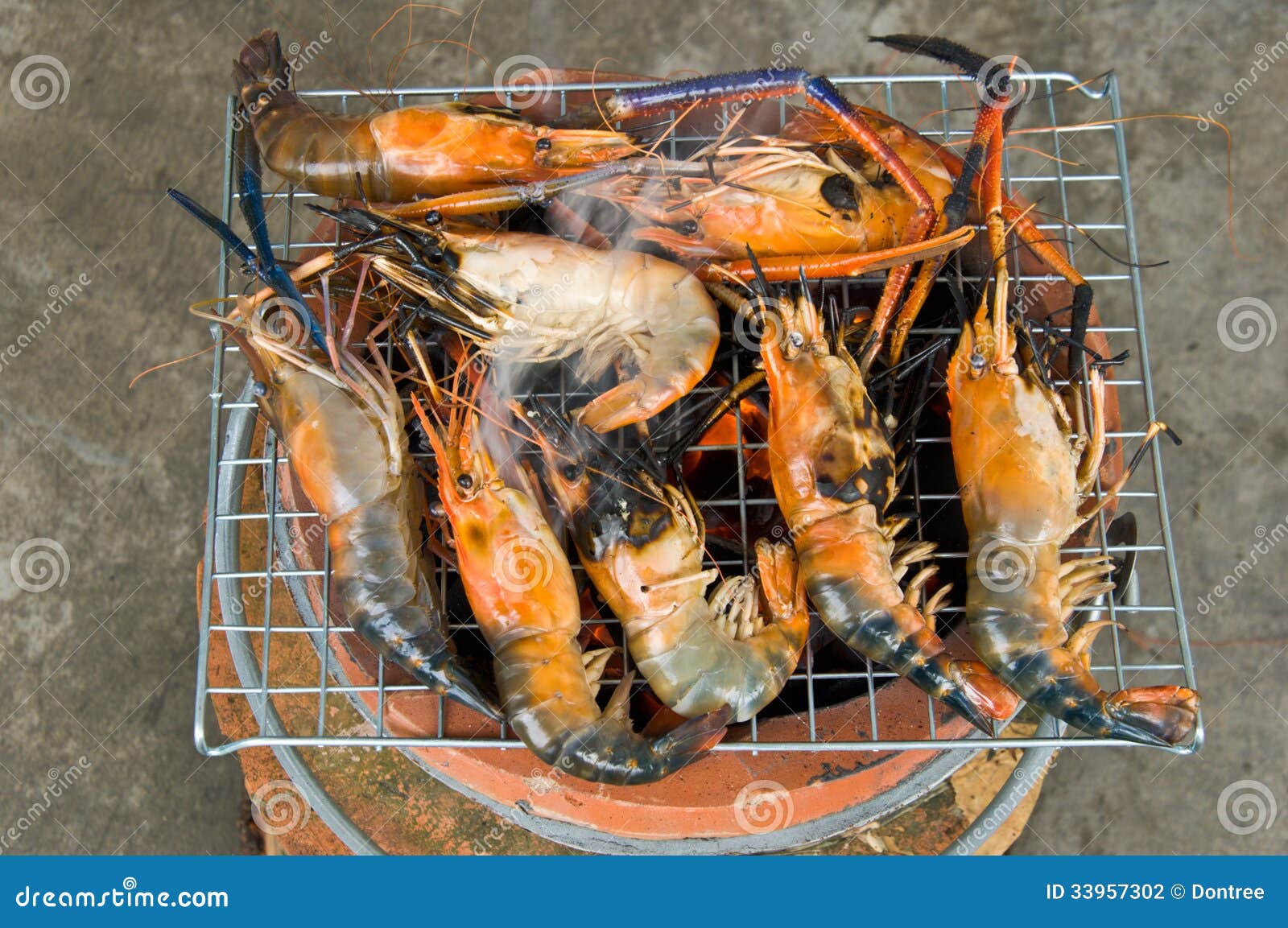 Grilled prawns stock photo. Image of prepared, food, cuisine - 33957302