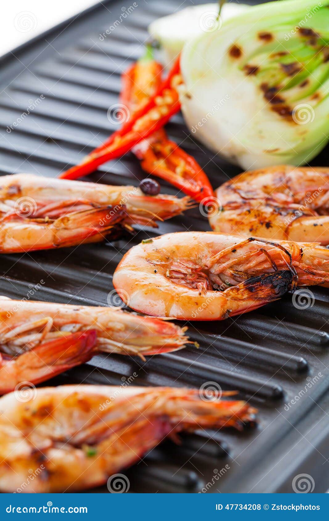 Grilled prawns stock photo. Image of vegetables, seafood - 47734208