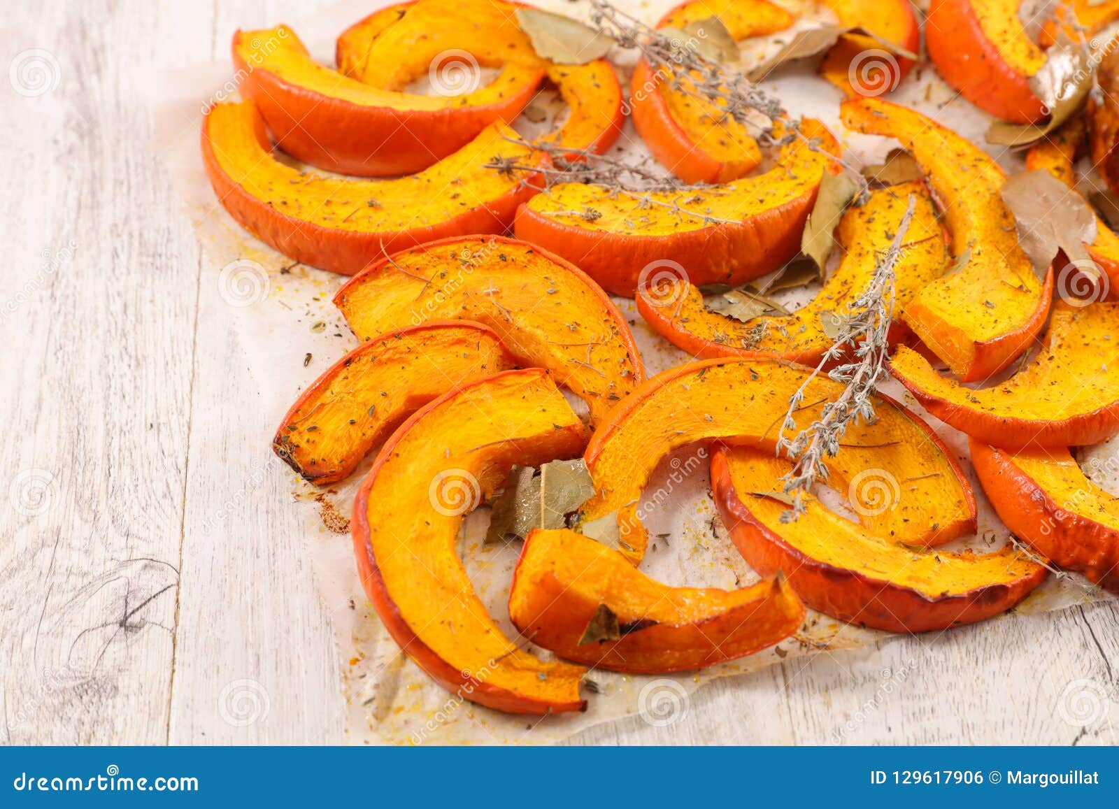 Grilled pumpkin slices stock photo. Image of cuisine - 129617906