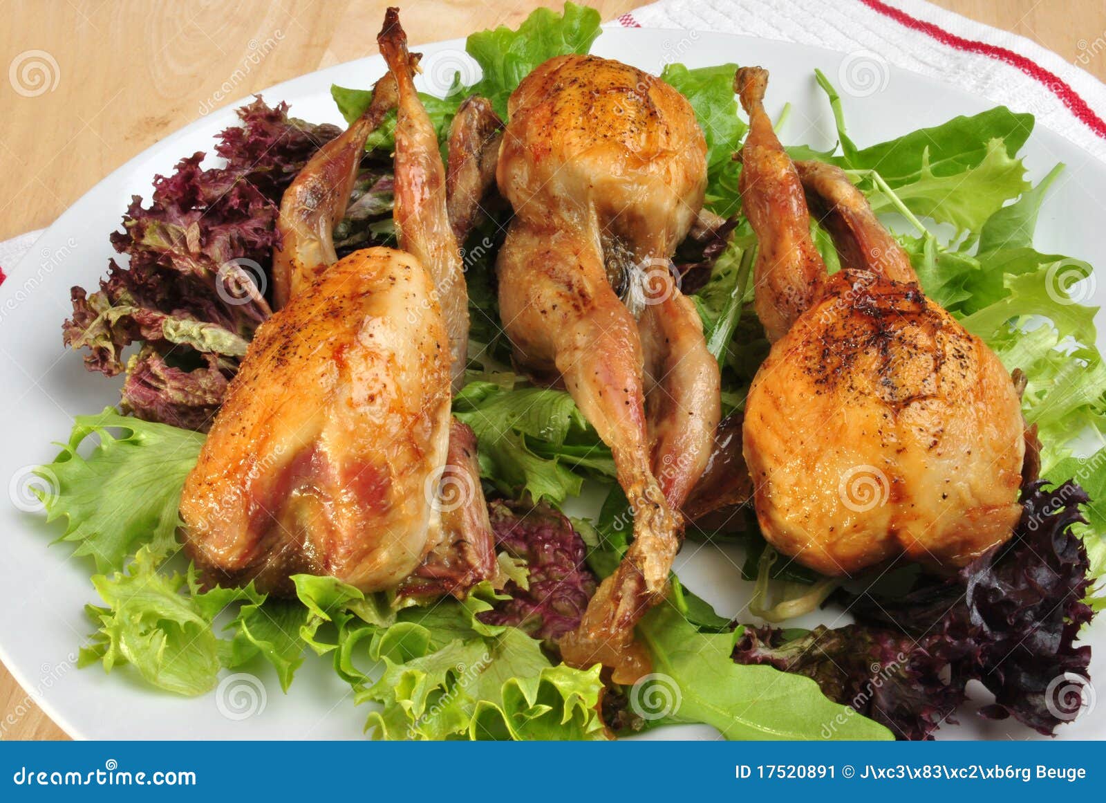 Grilled quails on a plate stock image. Image of poultry - 17520891