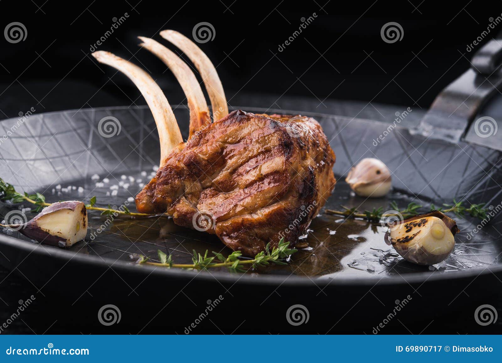 Grilled rack of veal stock image. Image of close, roast - 69890717