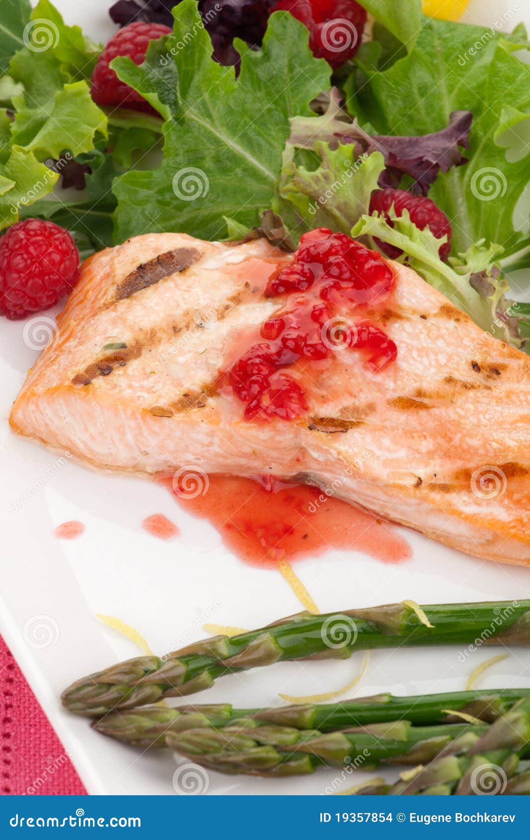 Grilled Raspberry Salmon stock photo. Image of healthy - 19357854