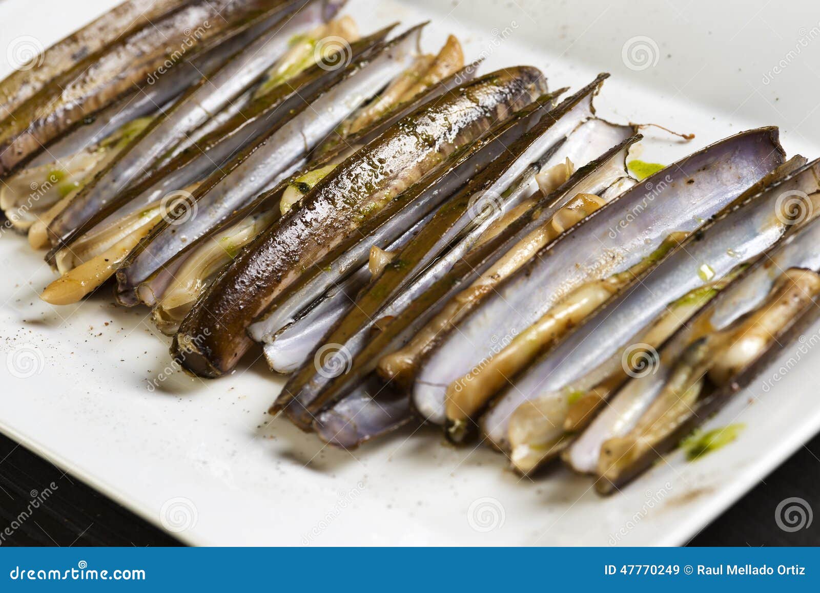Grilled razor clams stock image. Image of seafood, lifestyle - 47770249
