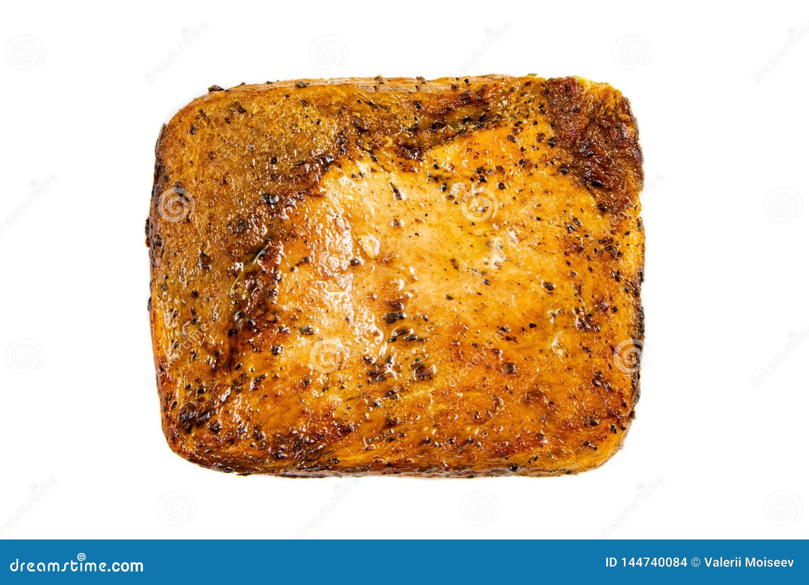 Grilled Rectangular Beef Steak Meat Isolated on White Stock Photo ...