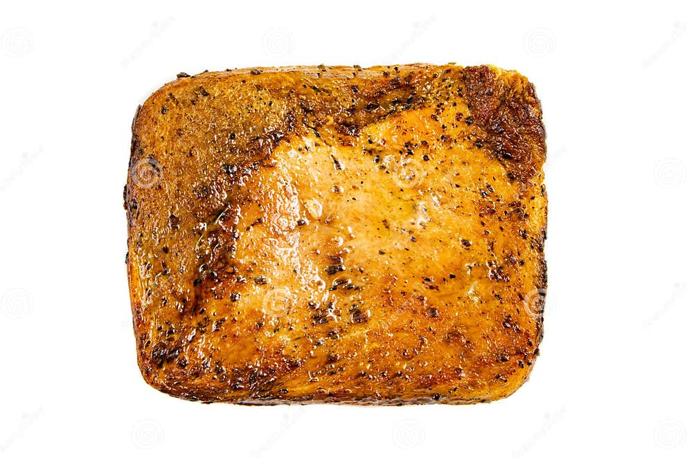 Grilled Rectangular Beef Steak Meat Isolated on White Stock Photo ...