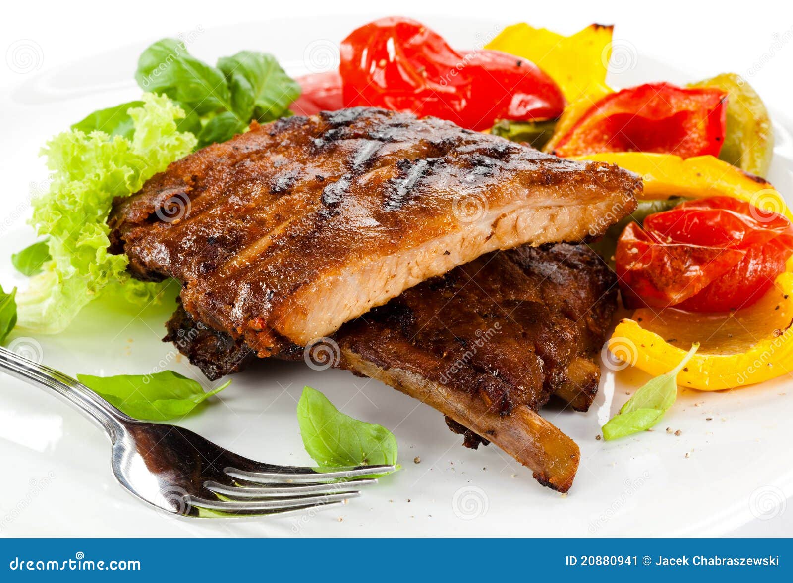 Grilled ribs stock image. Image of color, gourmet, barbecue - 20880941