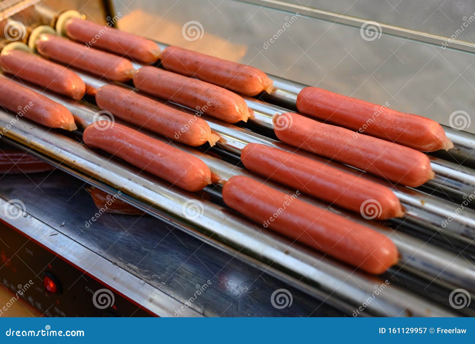Grilled Roast Sausages on a Bbq Machine Stock Image - Image of barbecue ...
