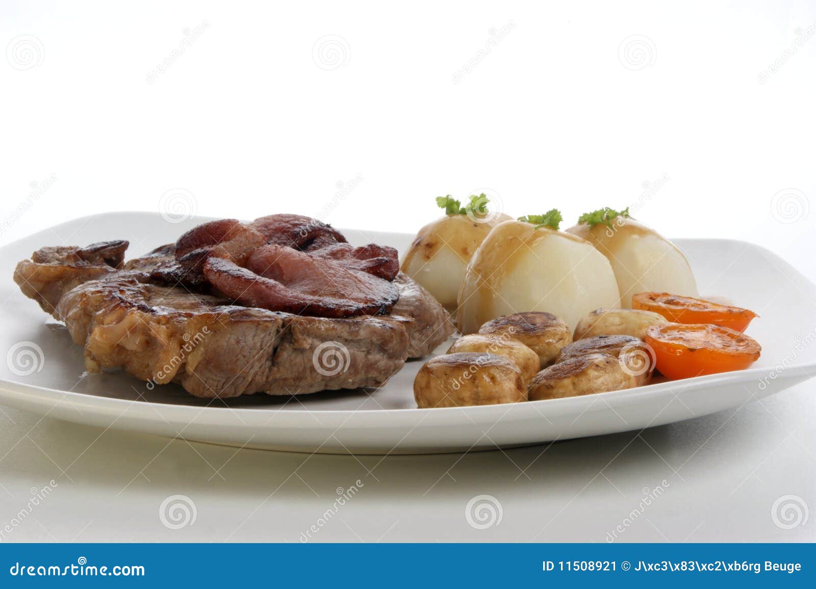 Grilled Rump Steak and Bacon Stock Image - Image of steak, rump: 11508921