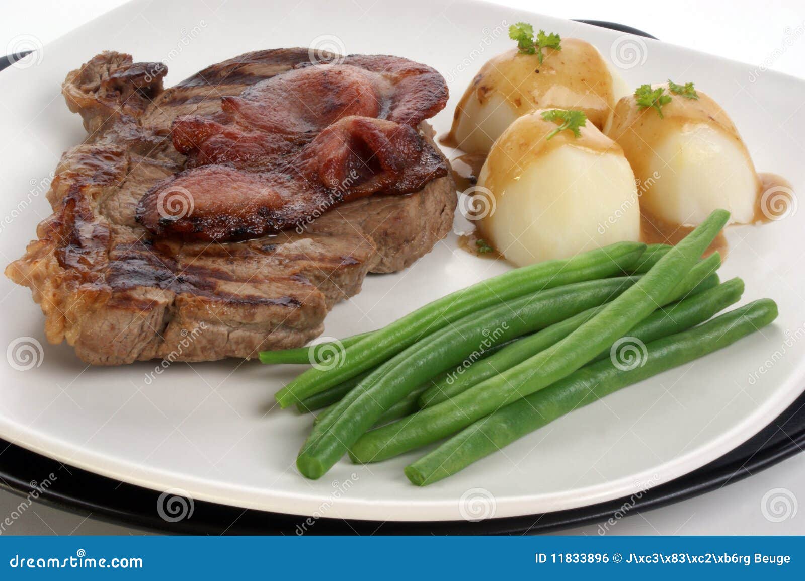 Grilled Rump Steak and Bacon Stock Photo - Image of tasting, diet: 11833896