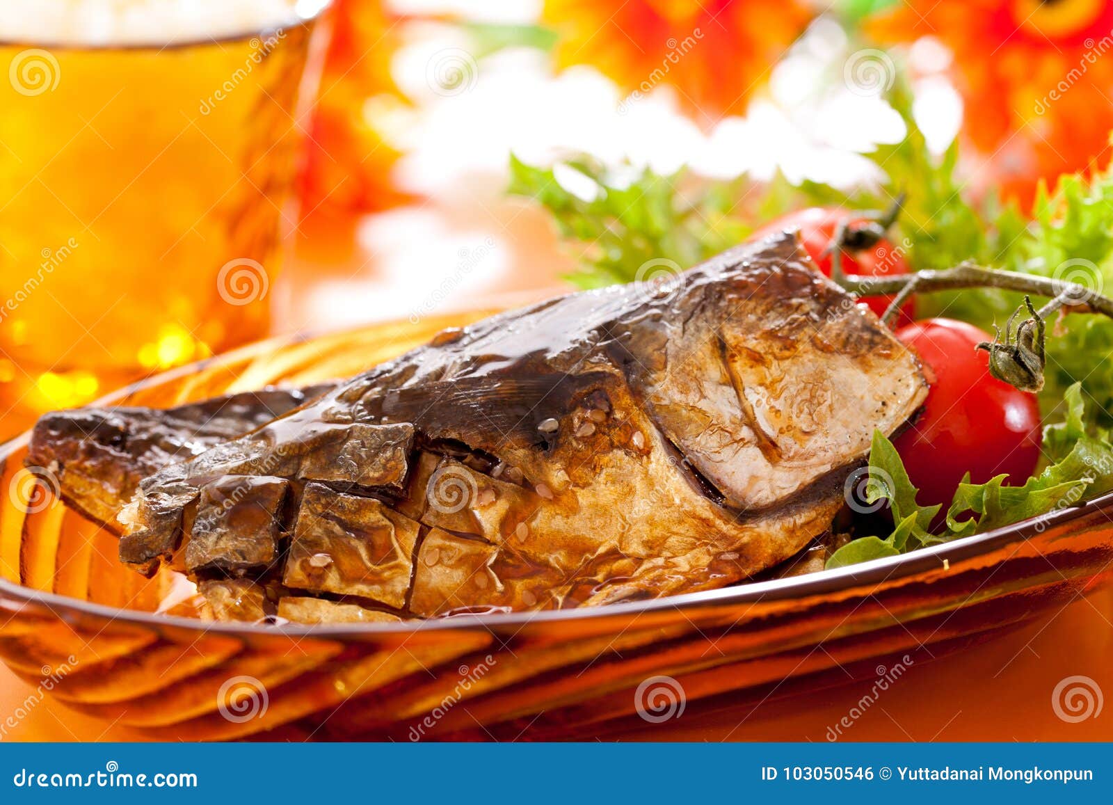 Grilled Saba stock photo. Image of roasted, cooked, asian - 103050546