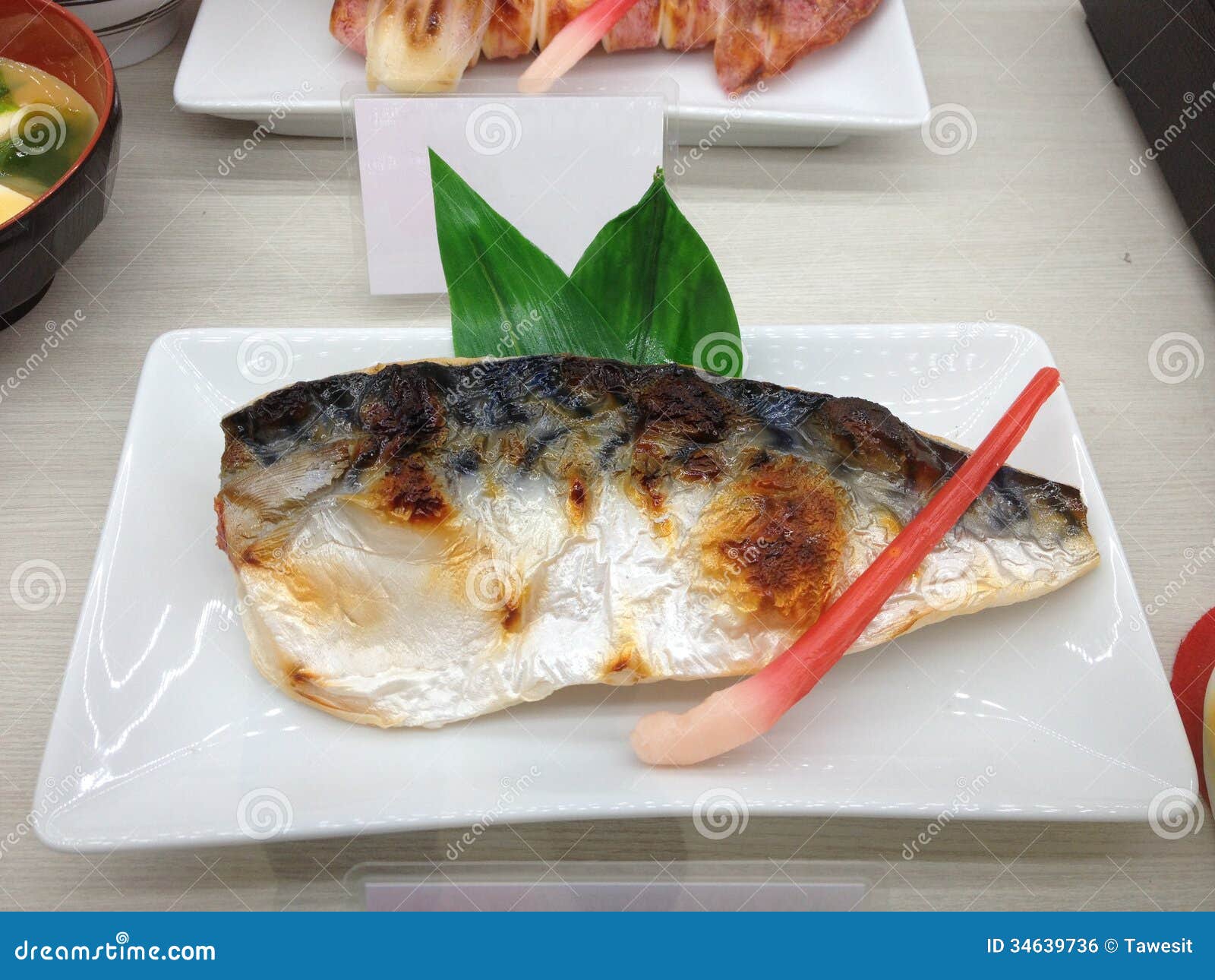 Grilled Saba Japanese food stock photo. Image of dinner - 34639736