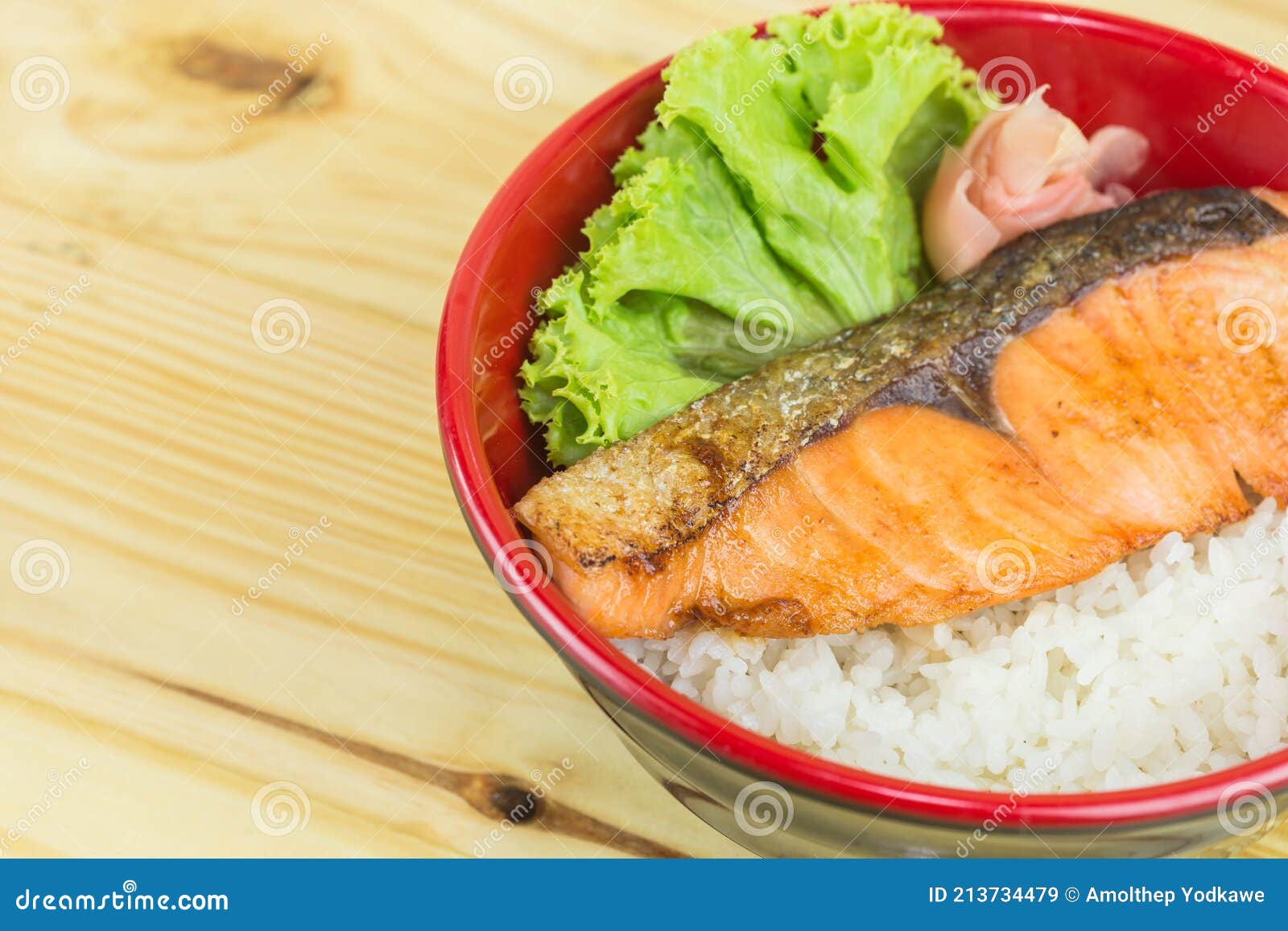 Grilled Salmon Don and Sauce Stock Image - Image of dinner, fresh ...