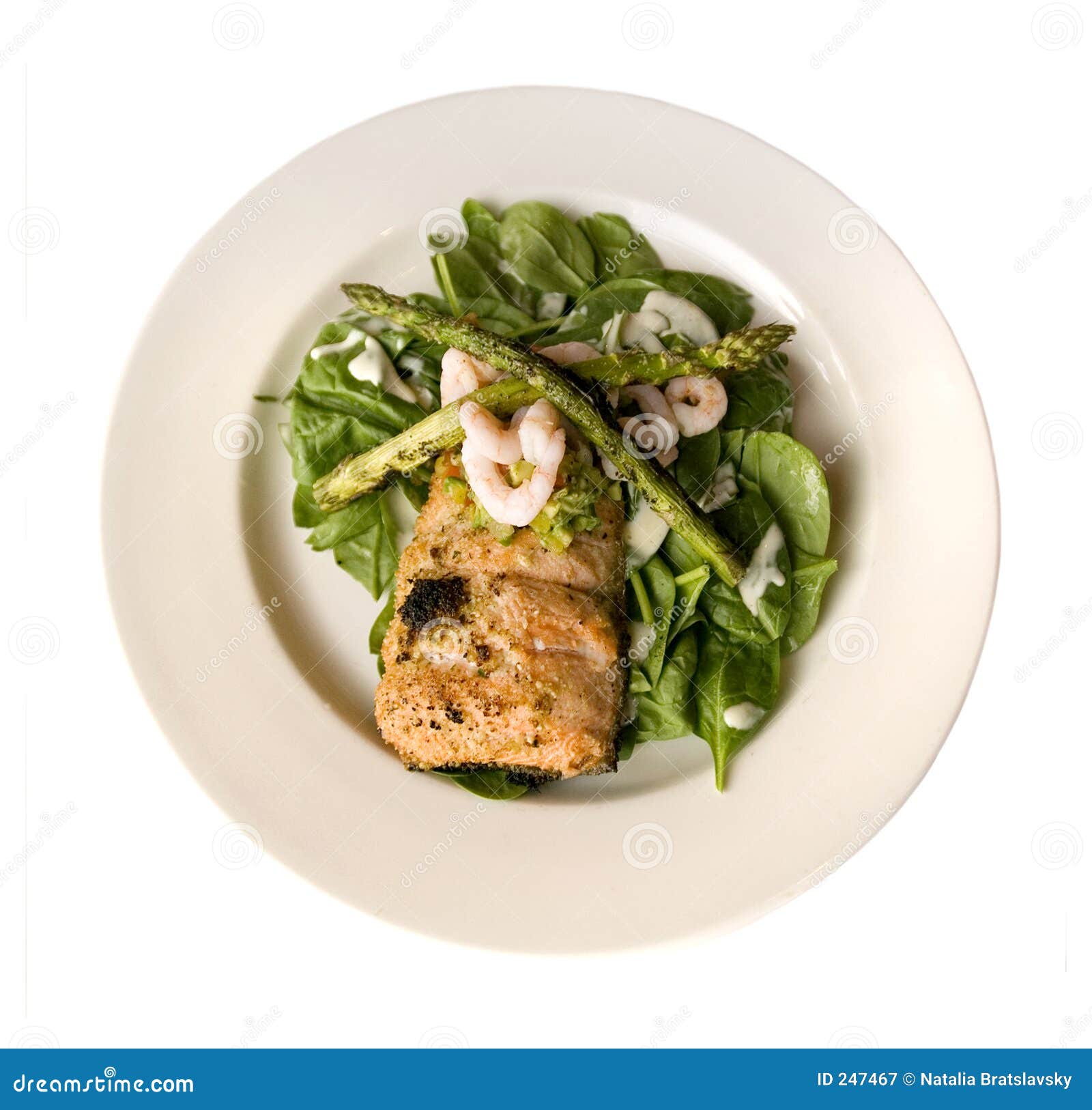 Grilled salmon plate stock image. Image of isolated, restaurant - 247467