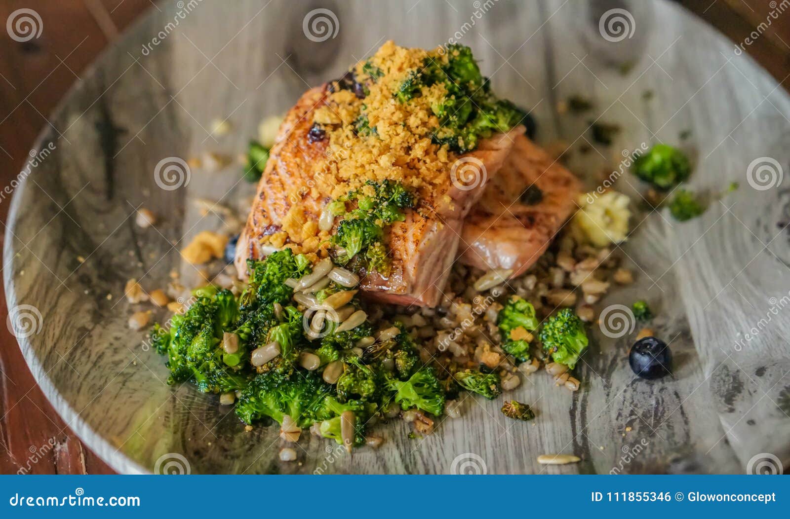 Grilled Salmon Steak Nordic Style Rustic Seafood Stock Photo - Image of ...