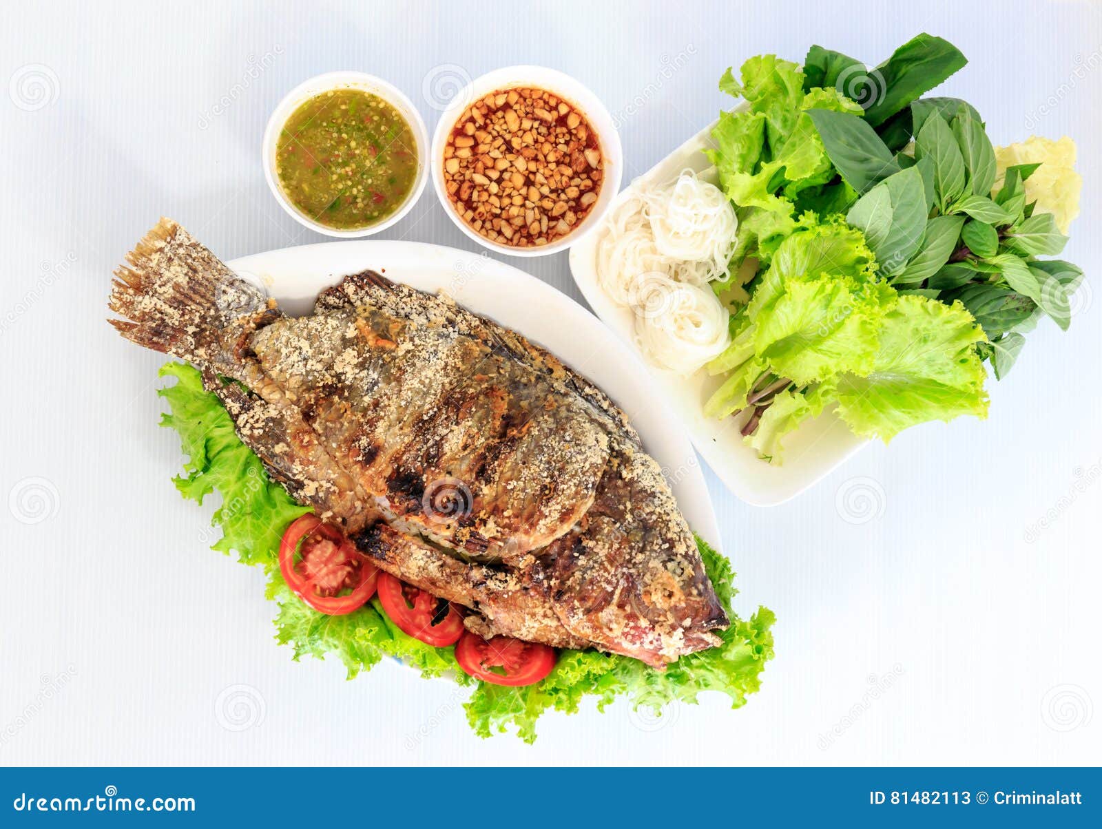 Grilled Salted Tilapia Fish Stock Image - Image of dried, grilled: 81482113