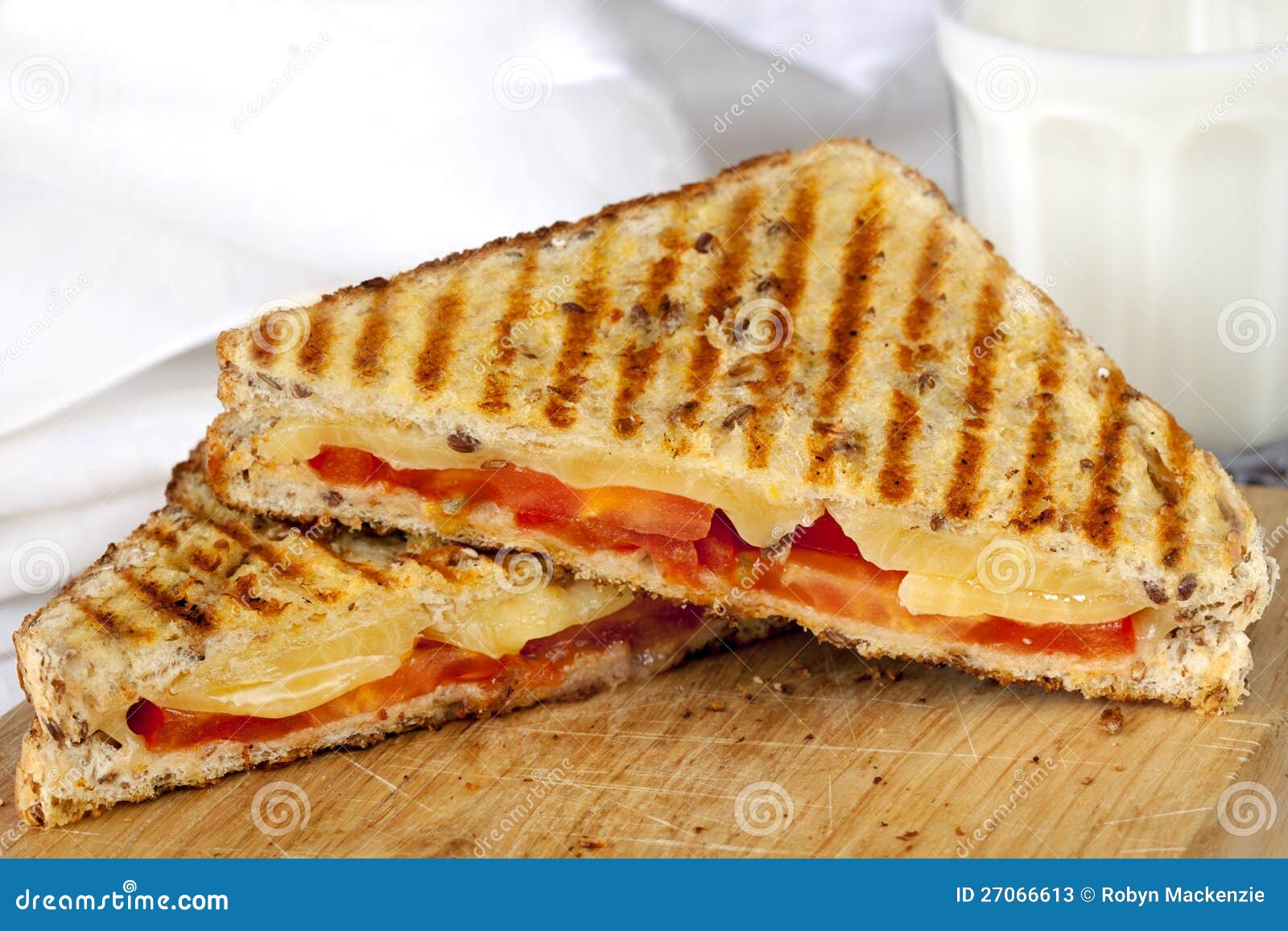 Grilled Sandwich and Milk stock image. Image of glass - 27066613