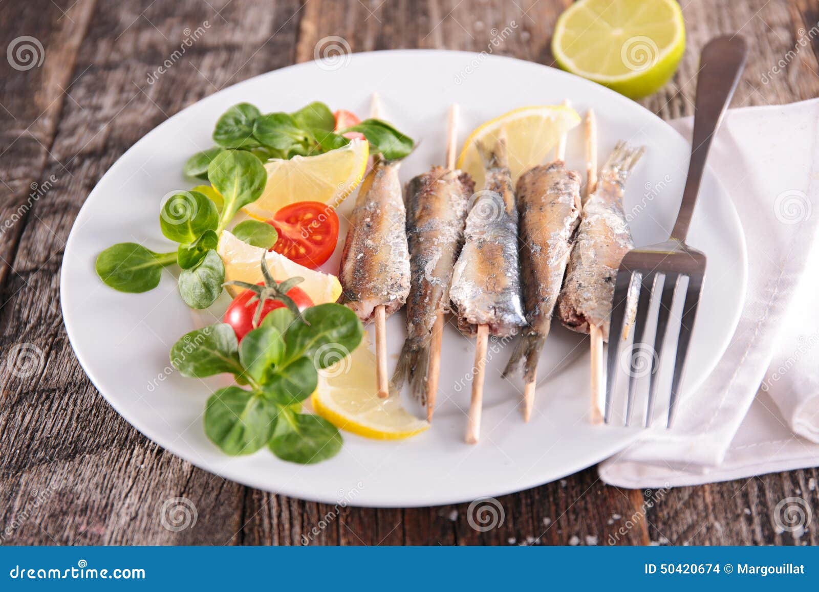 Grilled sardine stock photo. Image of meal, close, pilchard - 50420674