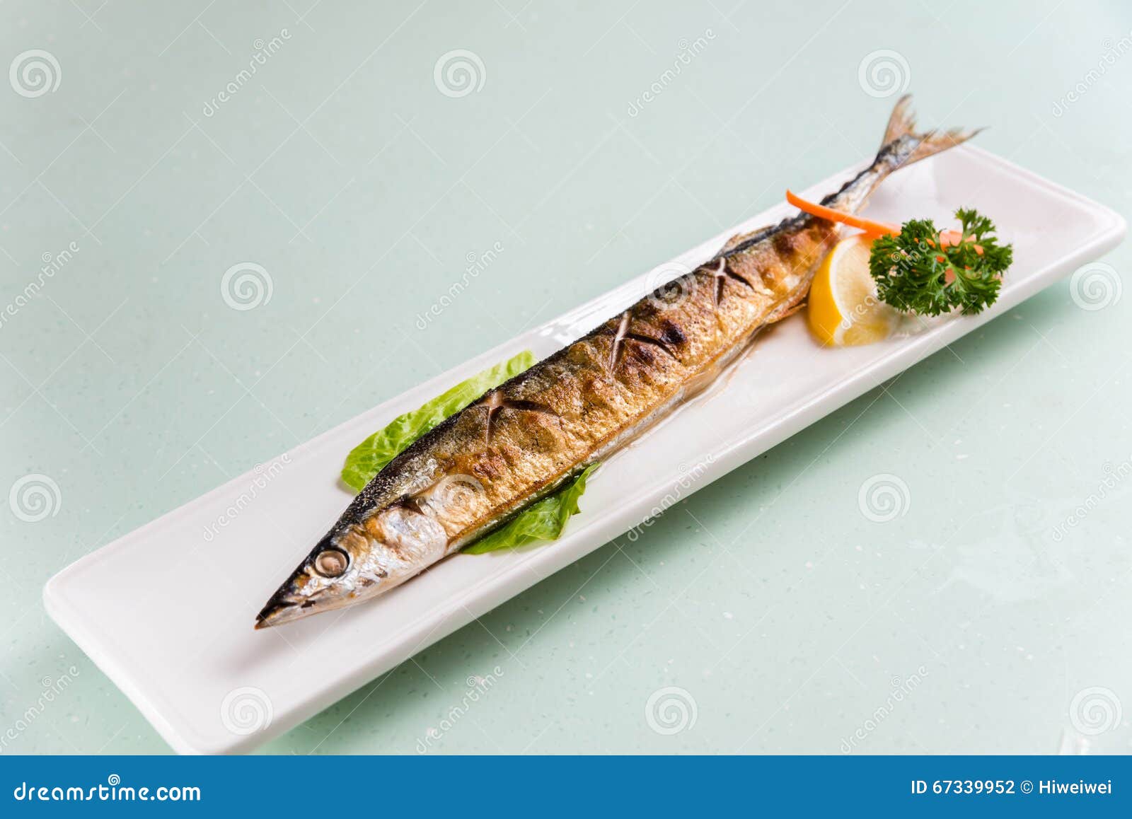 Grilled saury stock photo. Image of dish, food, asia - 67339952