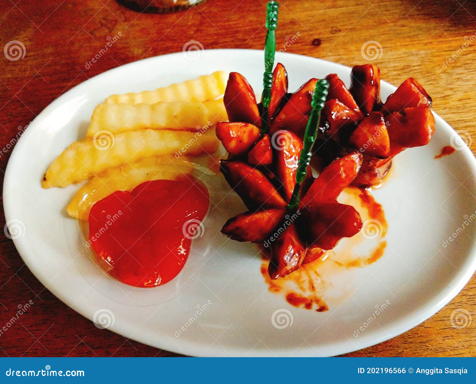 Grilled Sausages Plating for Menu Stock Photo - Image of tasty, plating ...