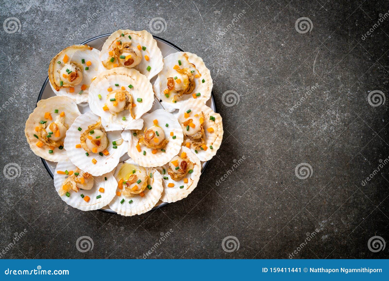 Grilled Scallops Shell with Butter Stock Image - Image of gourmet ...