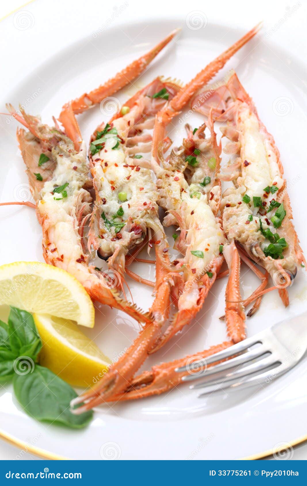 Grilled scampi stock image. Image of crayfish, norway - 33775261