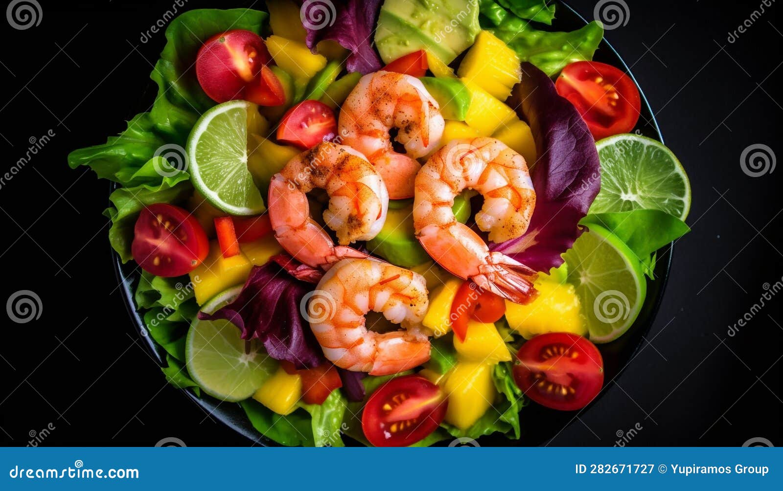 Grilled Seafood Appetizer with Prawn, Shrimp, and Fish Fillet Generated ...