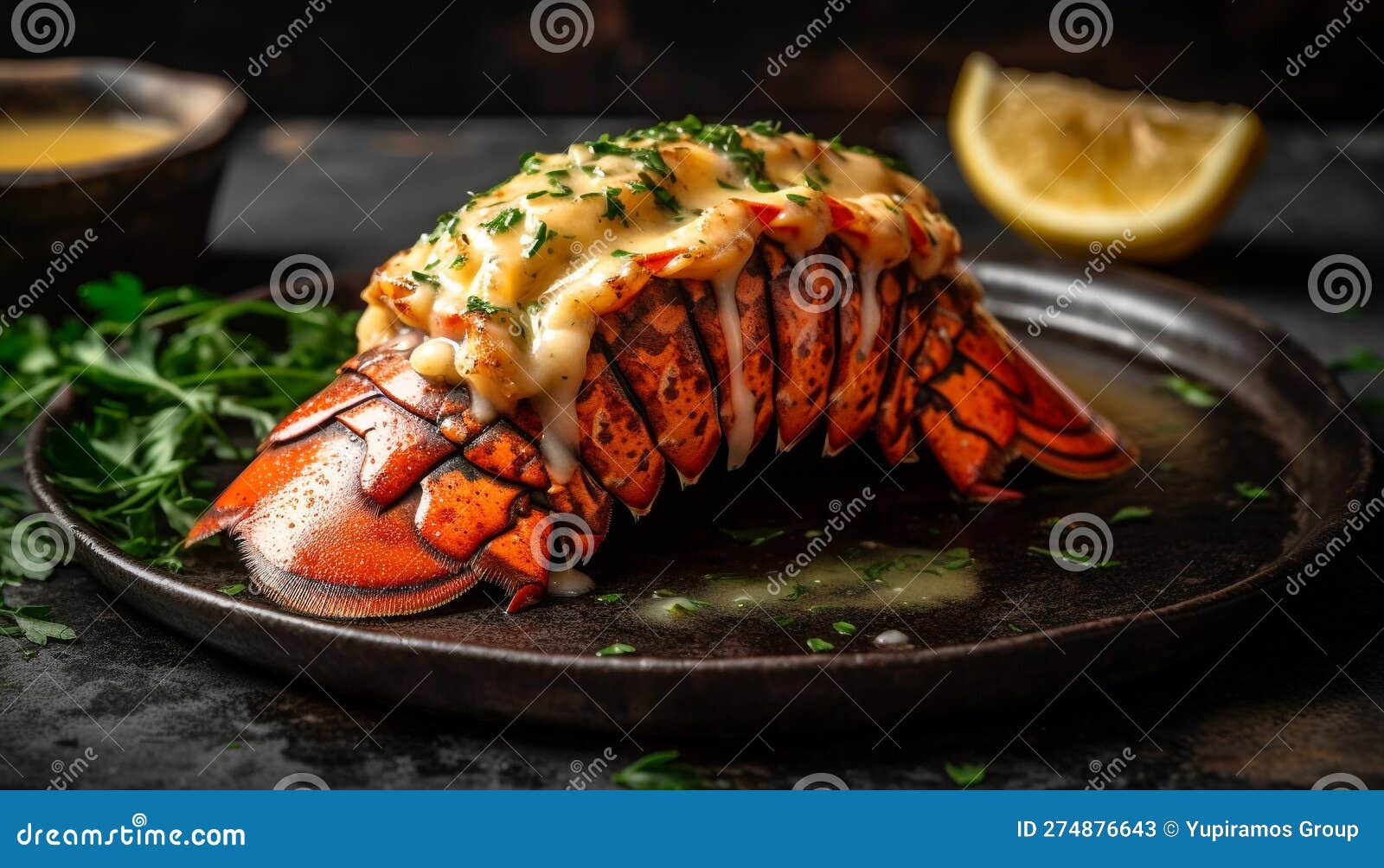 Grilled Seafood Plate with Fresh Crustaceans and Prawns Generated by AI ...