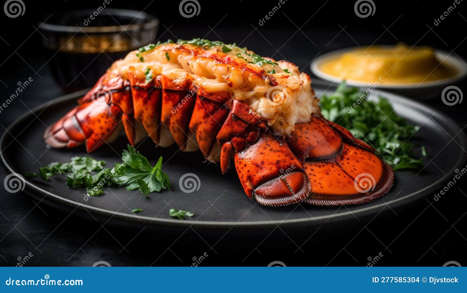 Grilled Seafood Plate with Steamed Crab Claw and Prawn Generated by AI ...