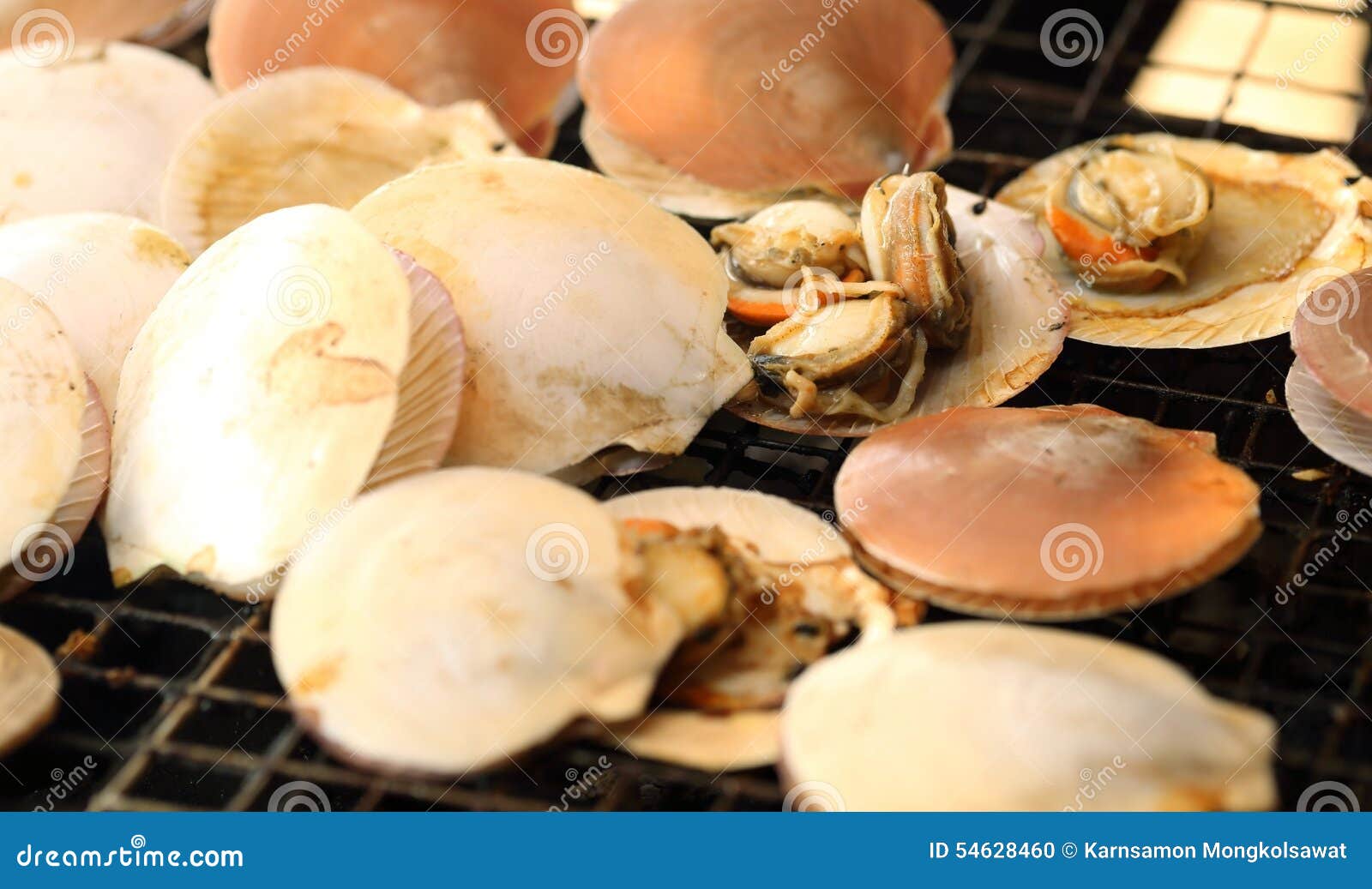 Grilled Shell , Scallop, Seafood Stock Photo - Image of nutrition ...