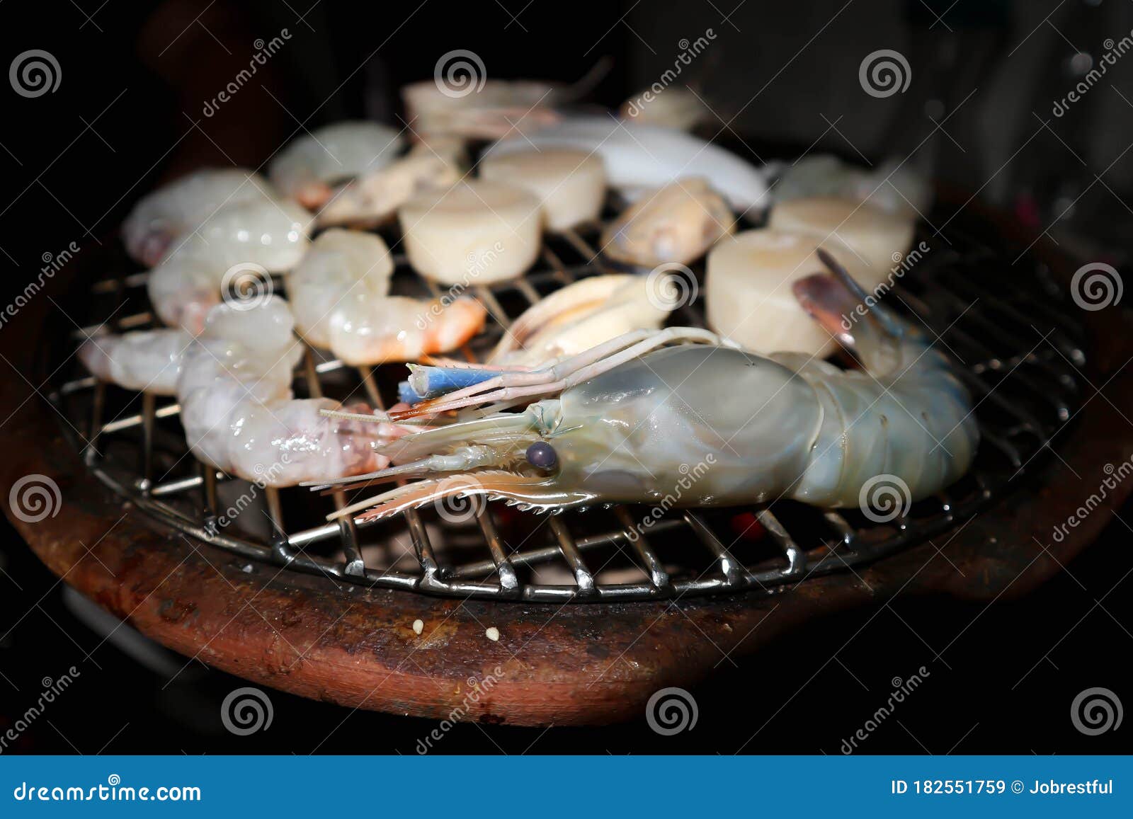 Grilled Shrimp, Grilled Shell or Grilled Oven Stock Image - Image of ...