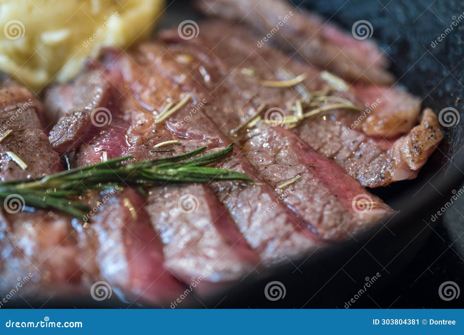 Grilled Sliced Beef Steak Serving Platter, Recipe Idea Stock Image ...