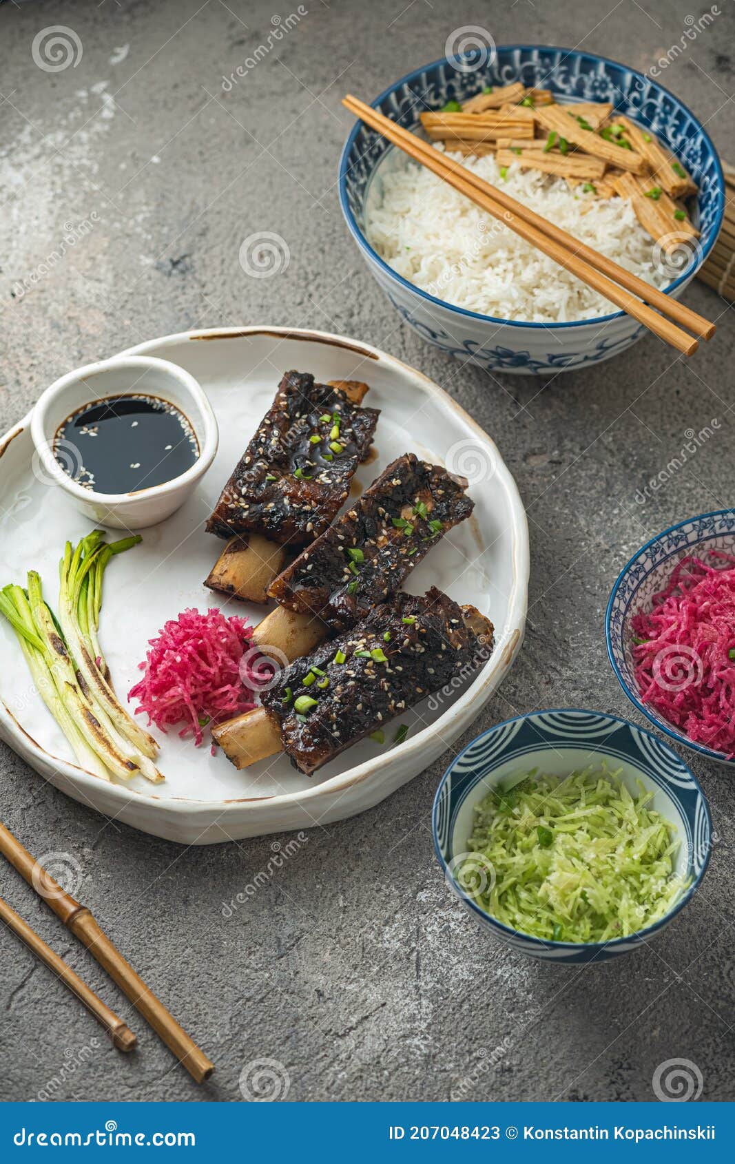 Grilled and Smoked Korean Style Short Ribs Stock Image - Image of meal ...