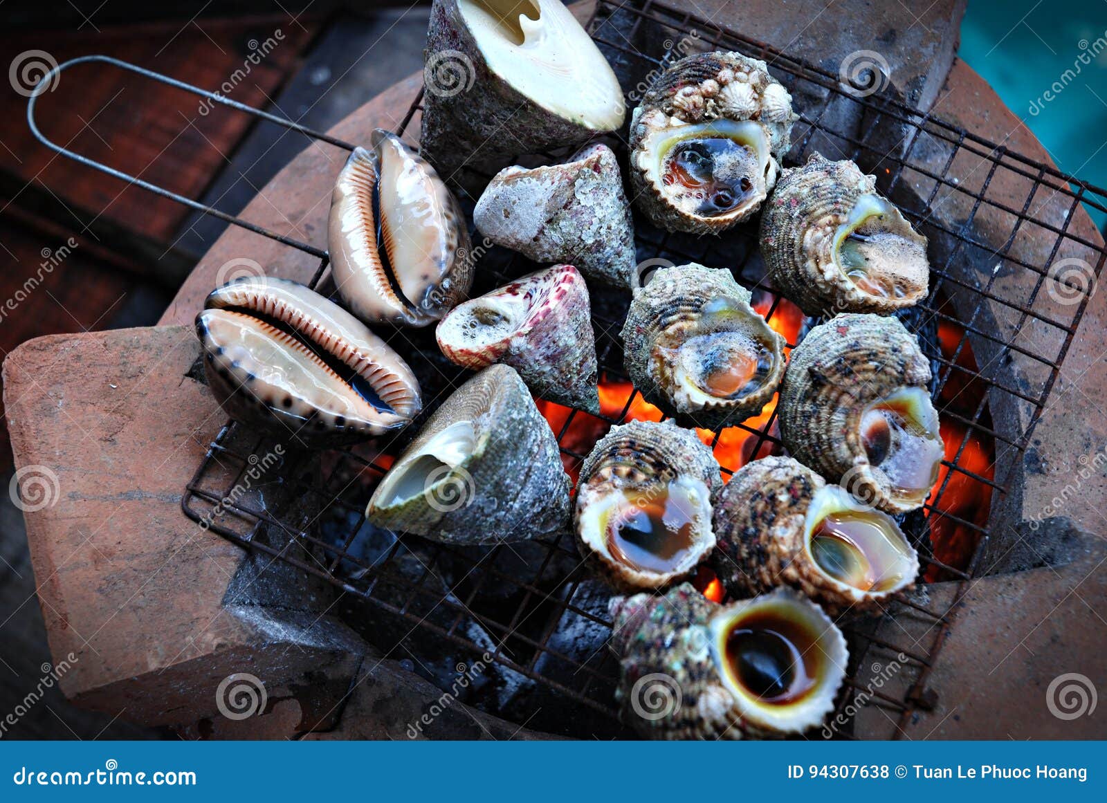 Grilled snails stock photo. Image of city, snails, island - 94307638