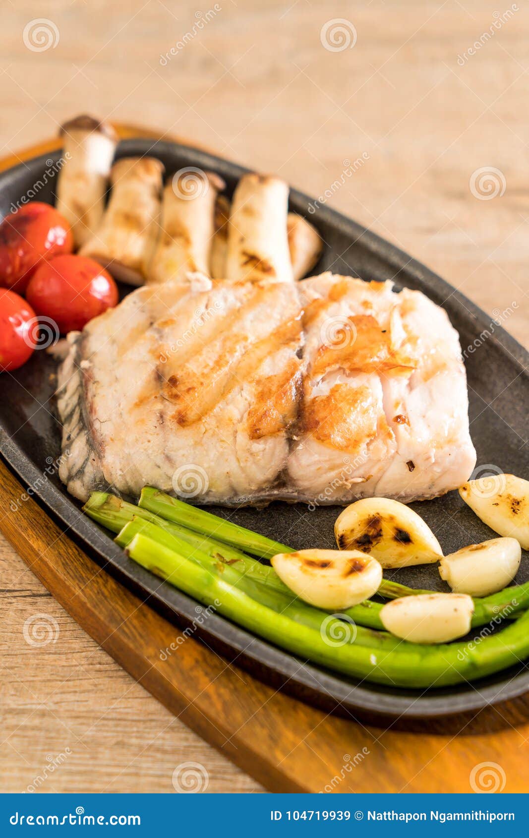 Grilled snapper fish steak stock image. Image of fresh - 104719939