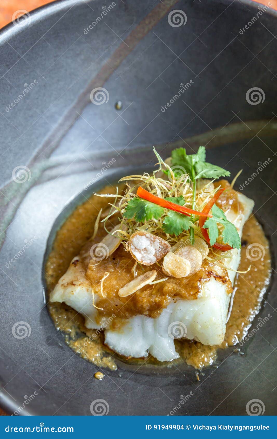 Grilled snow fish stock photo. Image of asian, white - 91949904