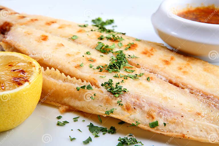Grilled sole fish stock photo. Image of fresh, nutrition - 3865990