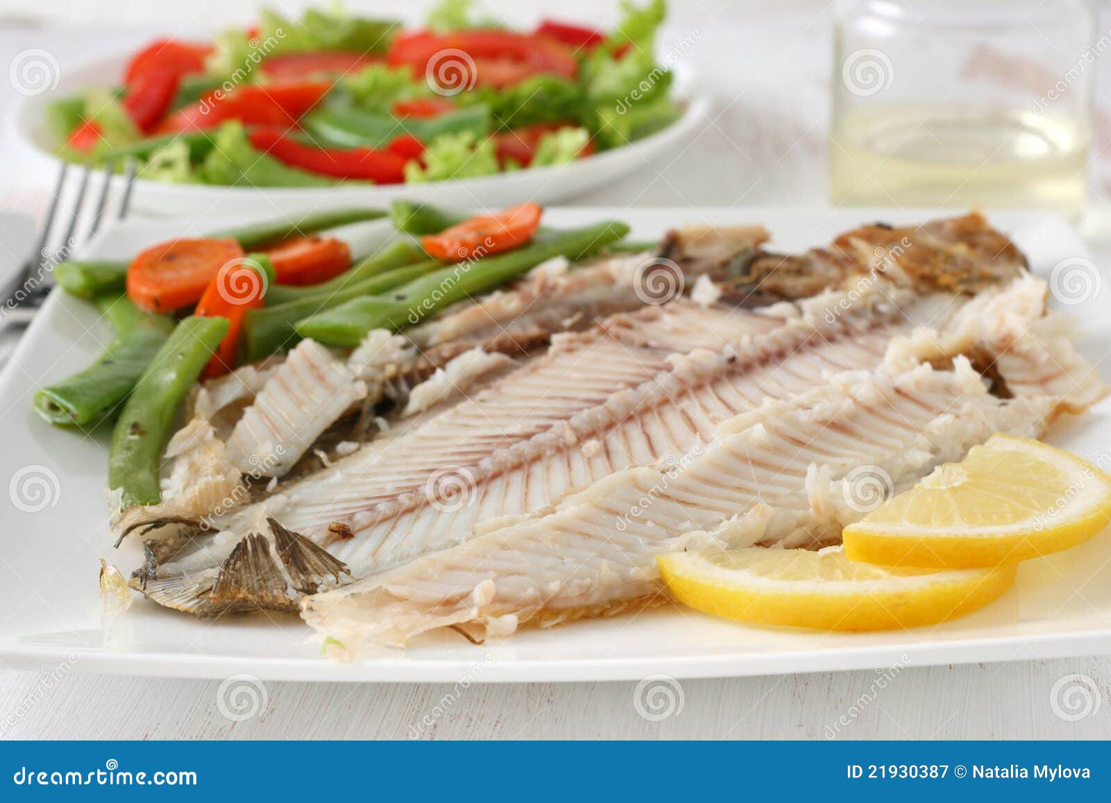 Grilled Sole with Vegetables Stock Image - Image of vegetable, dinner ...