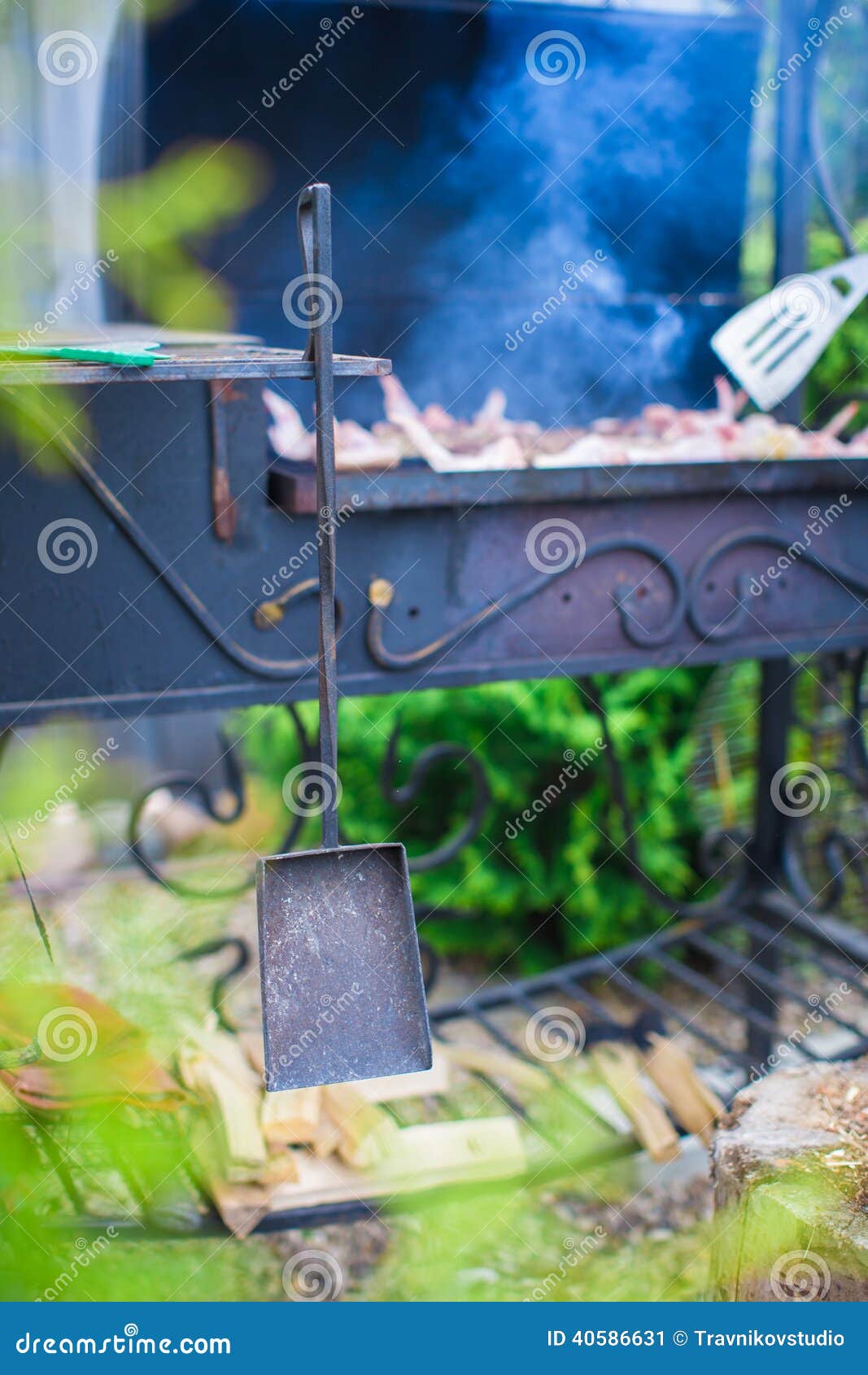 Grilled Steak Cooking on an Open Barbecue Stock Image - Image of meat ...
