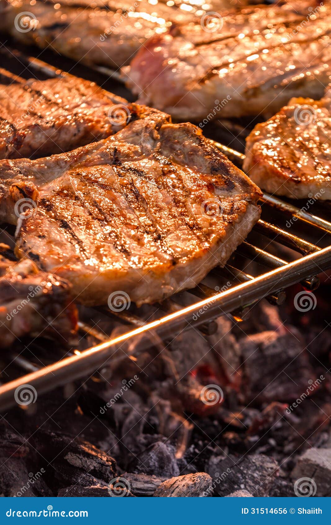 Grilled Steak with Fire Toasted Stock Photo - Image of firetoasted ...