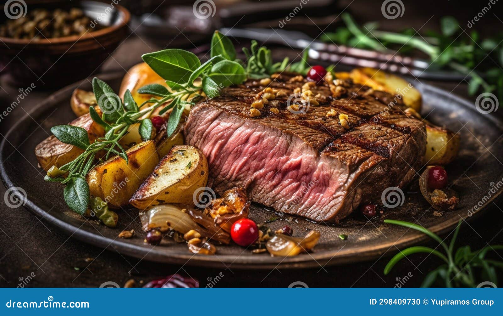 Grilled Steak, Fresh Fillet, Rustic Slice, Cooked To Perfection ...