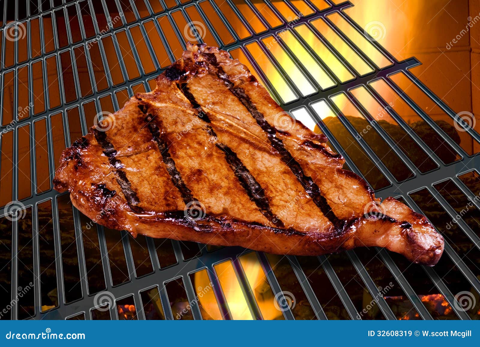 Grilled steak stock image. Image of grilled, dripping - 32608319
