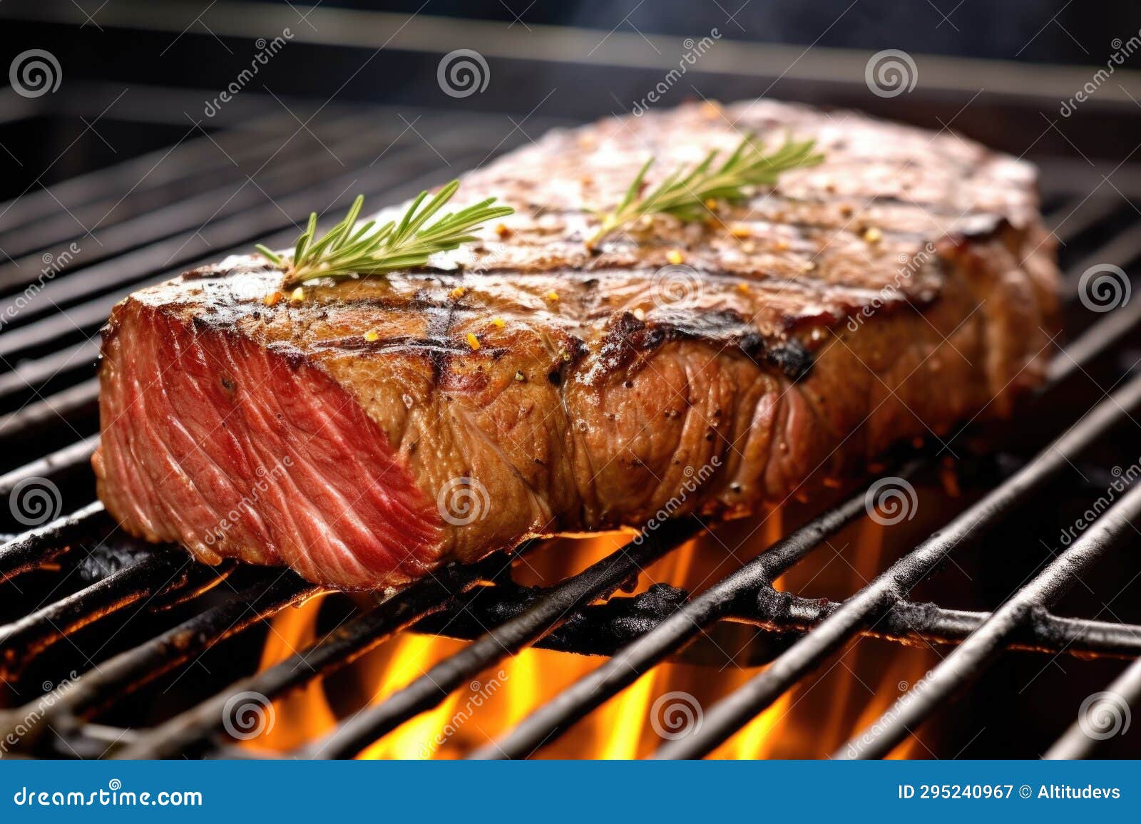 Grilled Steak Resting on a Metal Rack Stock Image - Image of delicious ...