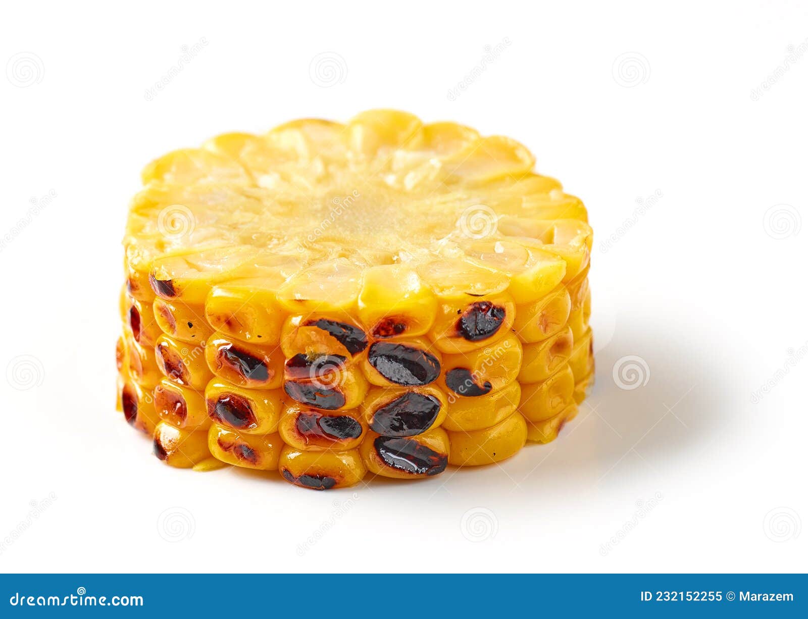 Grilled sweet corn slice stock image. Image of background - 232152255