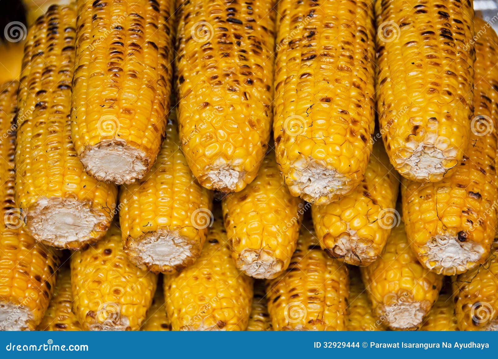 Grilled sweet corn. stock photo. Image of kernel, healthy - 32929444