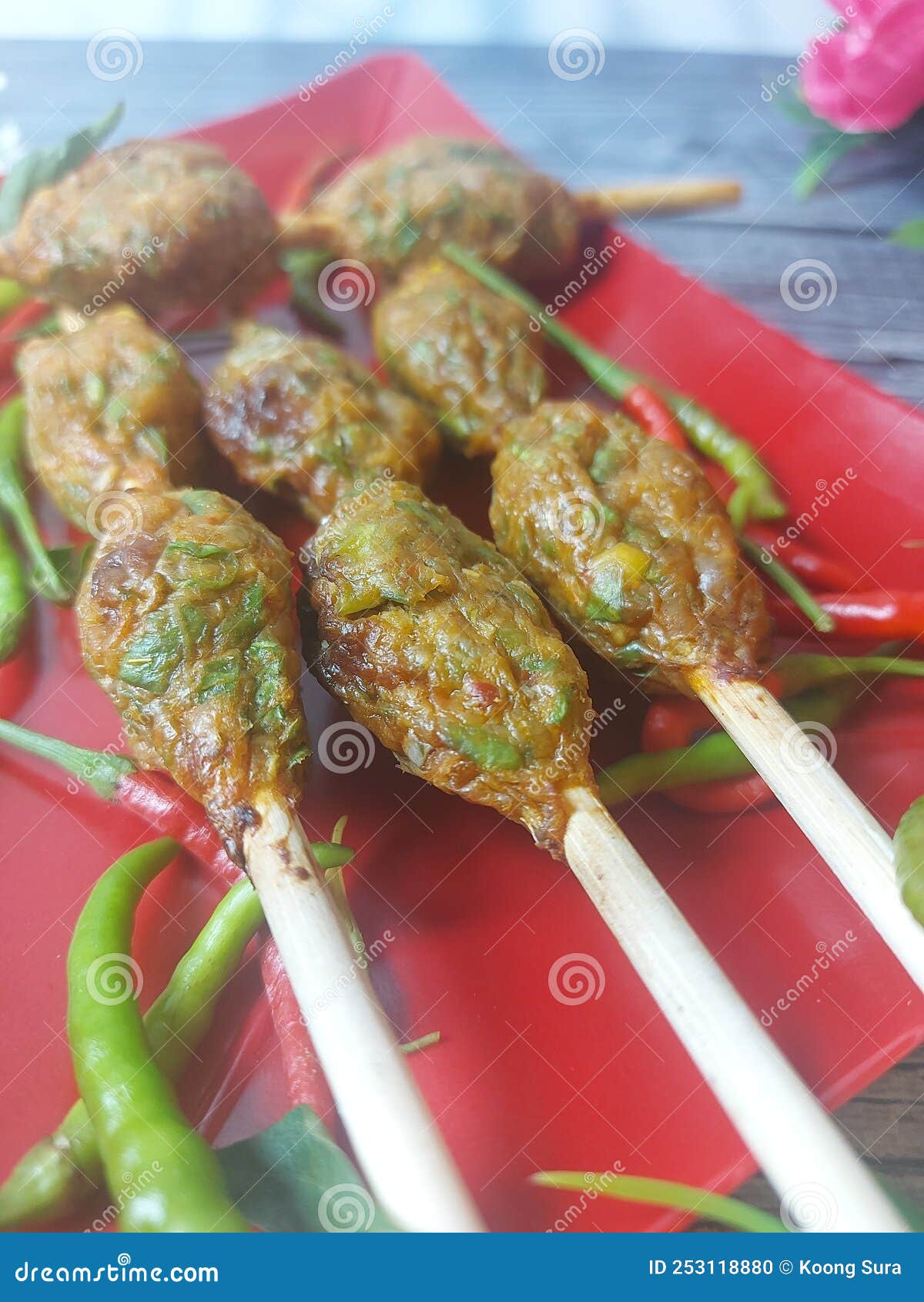 The Grilled Thai Fish Cake on the Plate. Stock Photo - Image of seafood ...