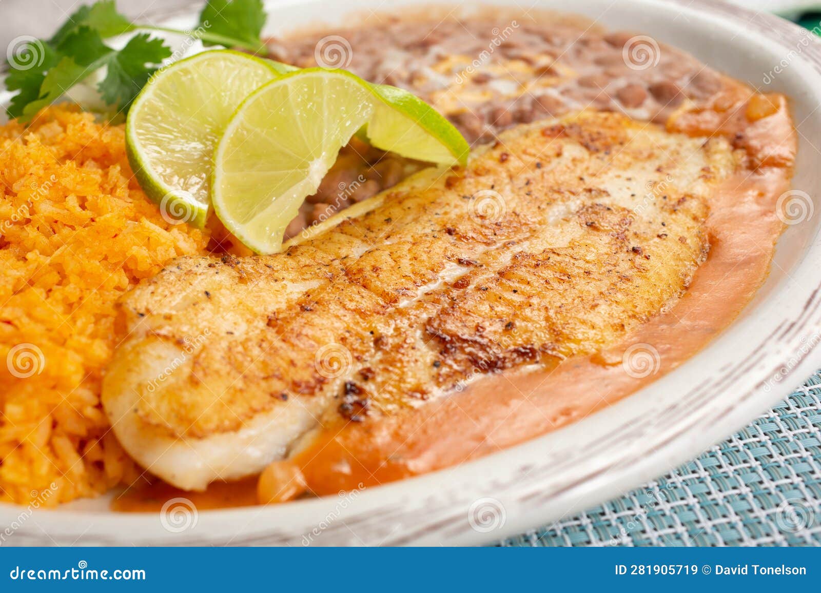 Grilled Tilapia Filet Entree Stock Image - Image of ingredient ...