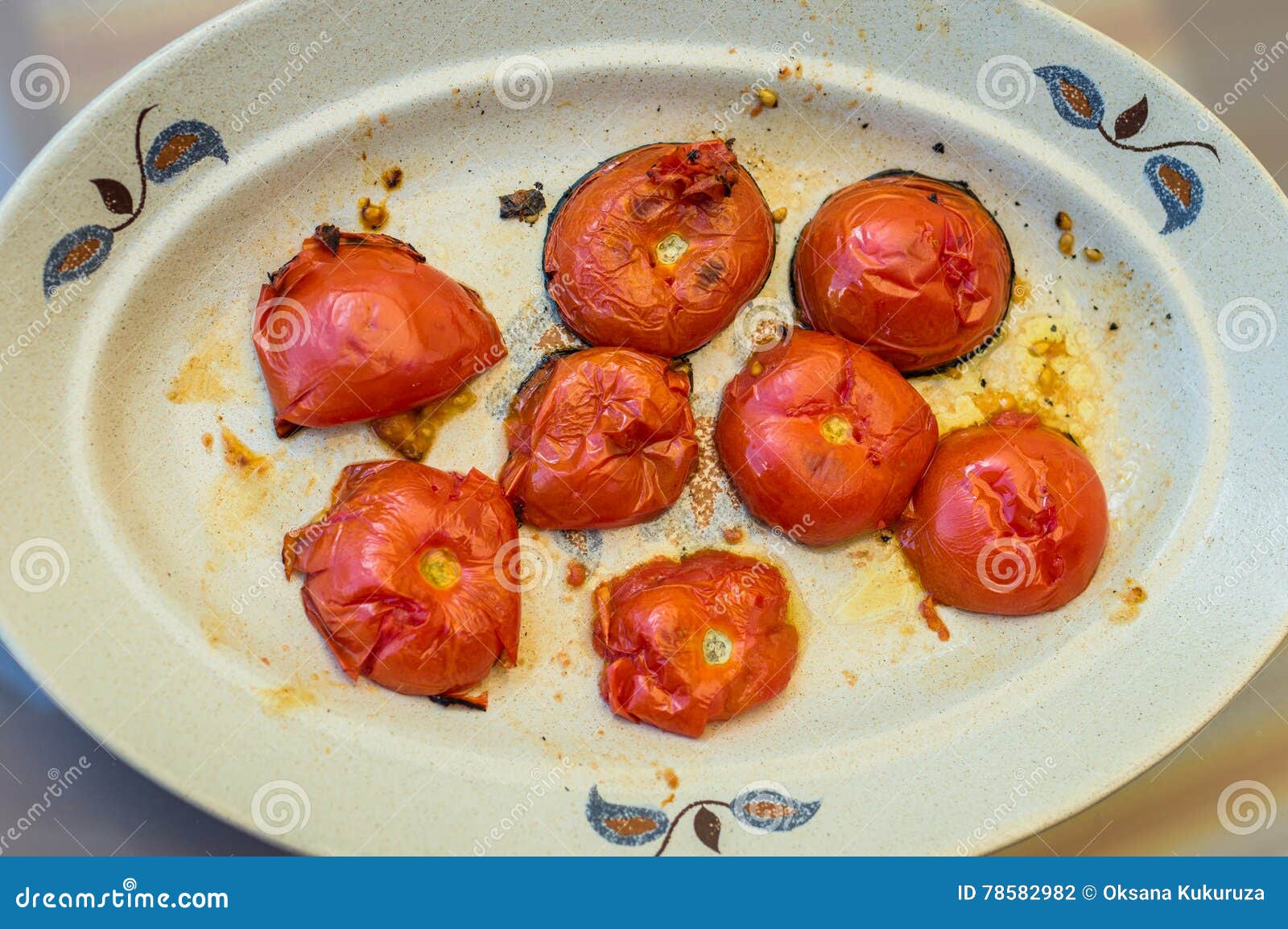 Grilled tomato halves cut stock photo. Image of closeup - 78582982