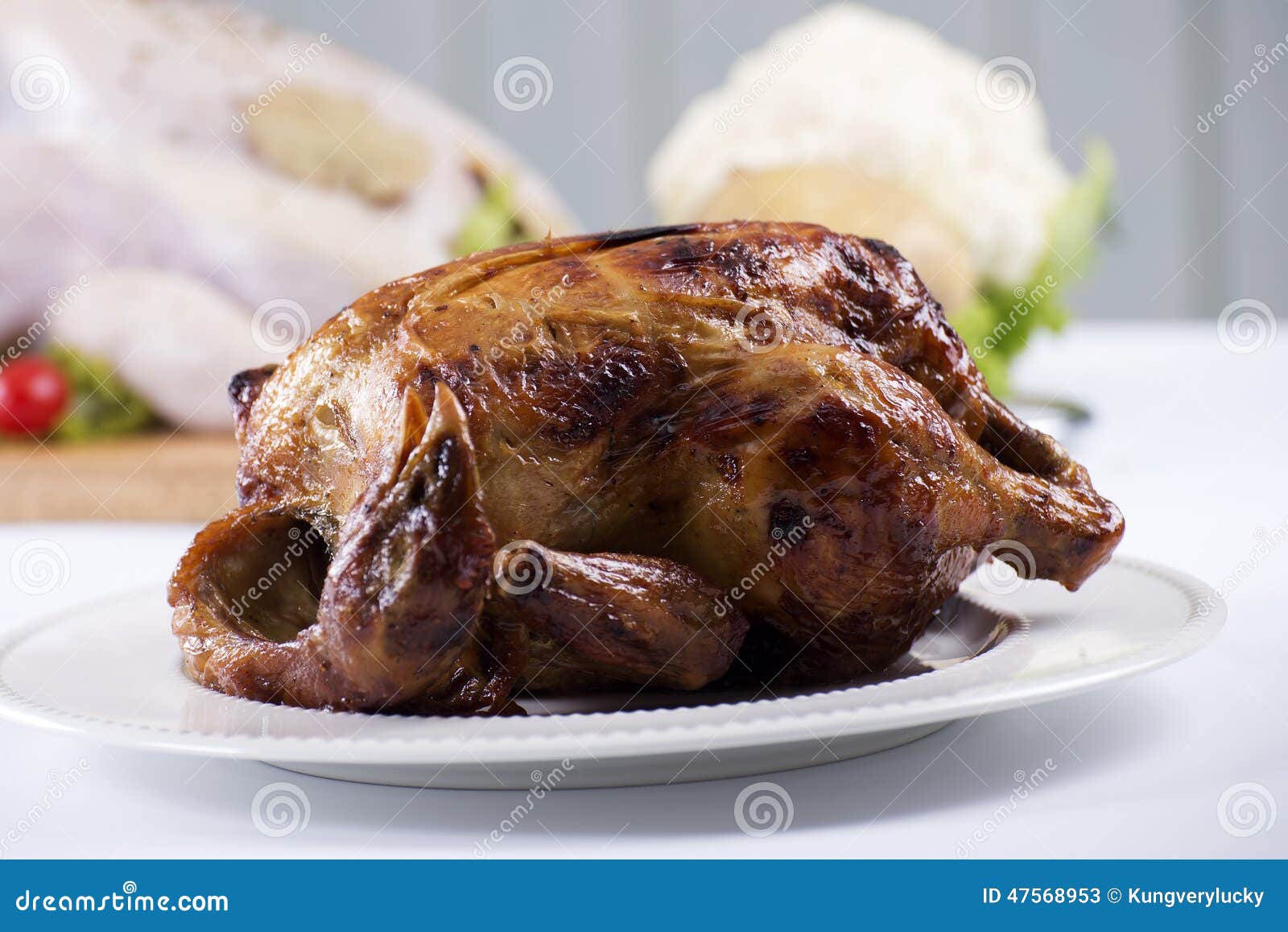 Grilled Turkey on the Plate Stock Image - Image of grilled, dinner ...