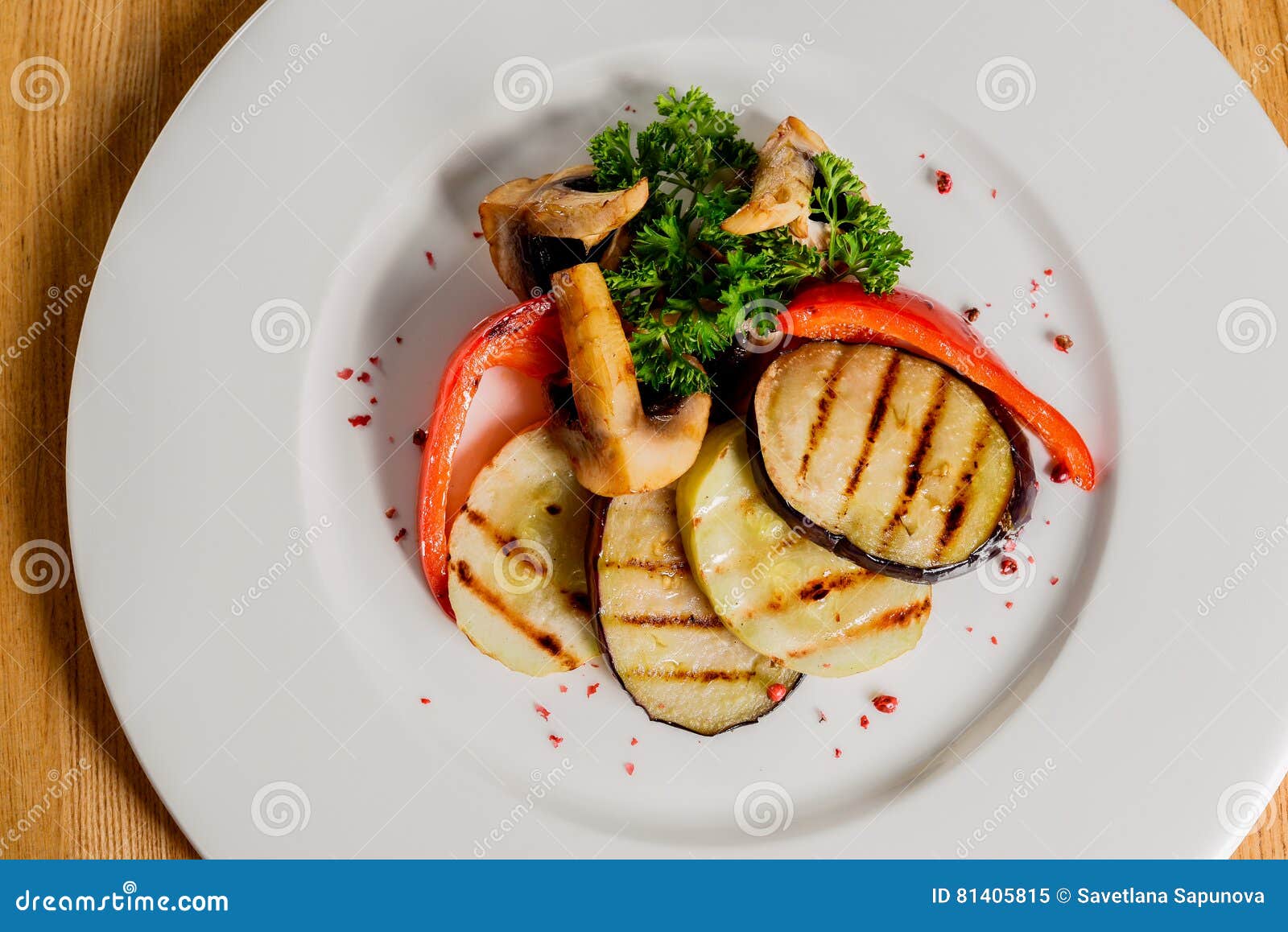 Grilled Vegetables on a White Plate Stock Image - Image of dine, baked ...